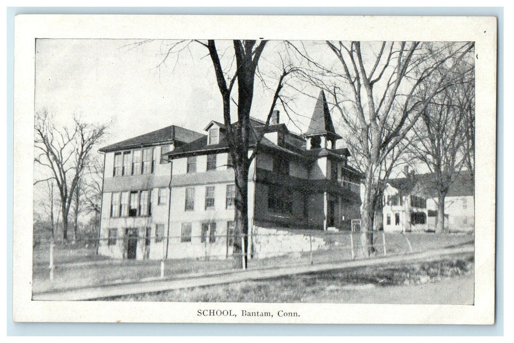 1910 School Building in Bantam Connecticut CT Antique Unposted Postcar ...